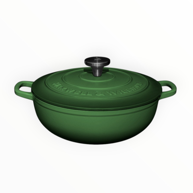 Maxwell & Williams Cast Iron Round Casserole 4L English Racing Green S